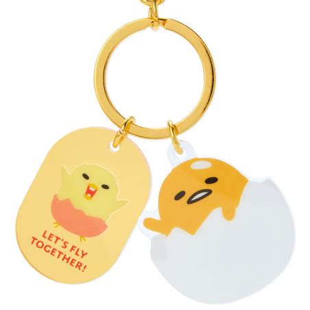 Keychain Face Shape Gudetama Sanrio Meccha Japan