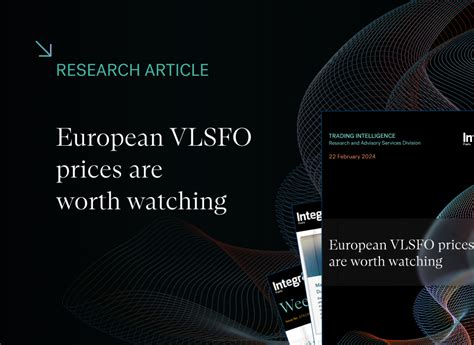 European Vlsfo Prices Are Worth Watching Integr8