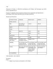 CHM 2211L Pre Lab 4 Title Reference S Profeta Jr CHM 2211L Lab Manual p 45 Padías Lab