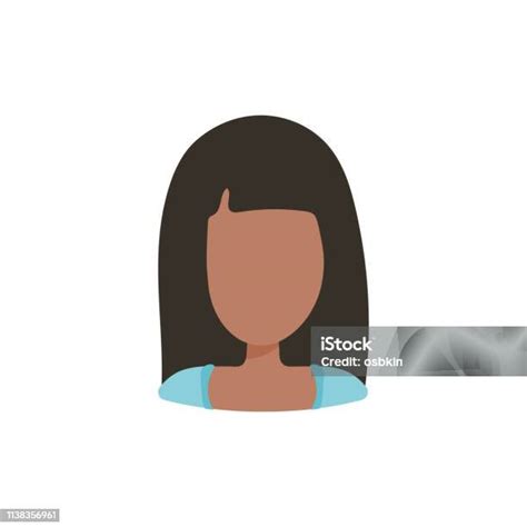 여성 사용자 아바타 프로필 사진 아이콘입니다 흰색 바탕에 평면 디자인 사람 문자에 고립 된 벡터 일러스트 레이 션 공동체에 대한