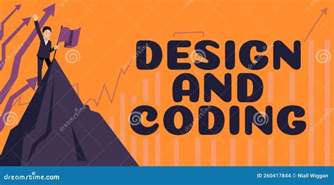 Inspiration Showing Sign Design And Coding Word Written On Html And