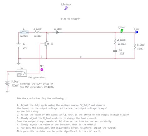 Step Up Chopper Multisim Live