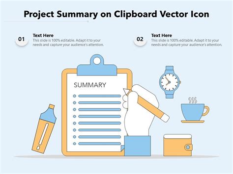 Project Summary On Clipboard Vector Icon Ppt Powerpoint Presentation