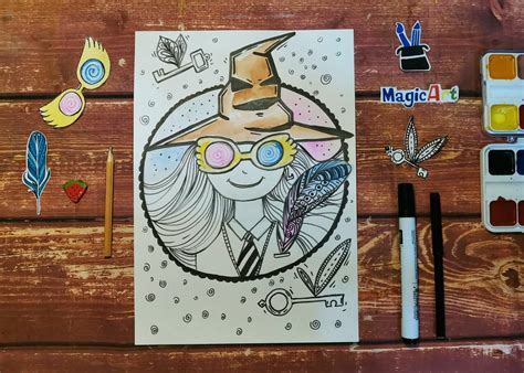 Гарри Поттер онлайн курс рисования для детей от Magicart