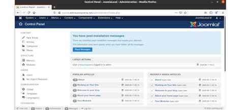 Joomla Con Apache2 Instalación Local En Ubuntu 2004 Linux