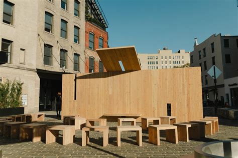 Bamboo Canopy And Clt Space Feature At Design Pavilion In New York