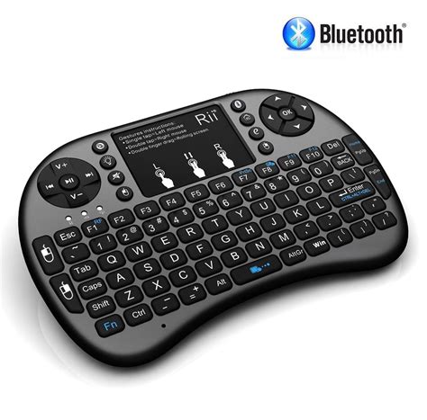 Rii I8 Bt Mini Wireless Bluetooth Backlight Touchpad Keyboard With Mouse For Pc Mac Android