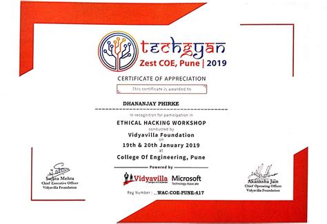 Dhananjay Phirke On Linkedin Techgyan Vidyavilla Ethicalhacking Coep