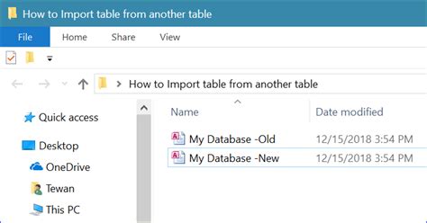 how to import table from another access database