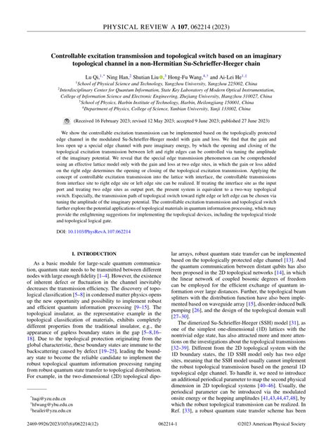 Pdf Controllable Excitation Transmission And Topological Switch Based