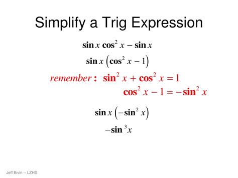 ppt using fundamental trig identities powerpoint presentation free
