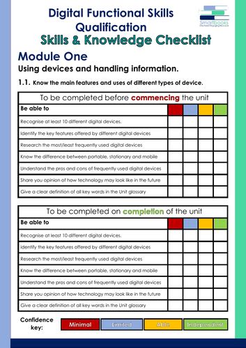 Digital Functional Skills Module 1 Using Devices And Handling