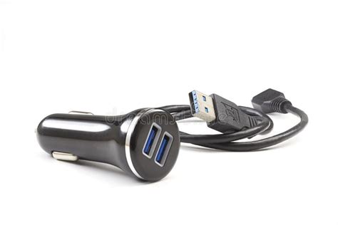 Two Port Usb Car Charger Stock Image Image Of Isolated