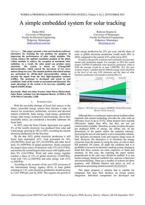 Pdf A Simple Embedded System For Solar Tracking