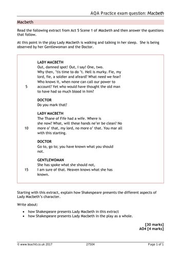 Macbeth Act 5 Scene 1 Questions And Answers Pdf Guadalupe Salters Math Problems