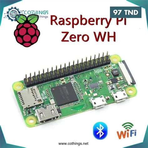 Carte Raspberry Pi Zero Wh Cpu 1ghz 512 Mo De Ram Avec Wifi Et