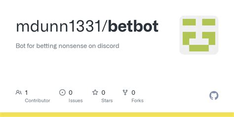 Github Mdunn1331betbot Bot For Betting Nonsense On Discord