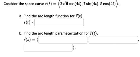 Solved Sider The Space Curve