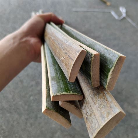 竹片竹条新鲜装饰竹片带青皮平竹板老楠竹条定制长竹板材细竹条子虎窝淘