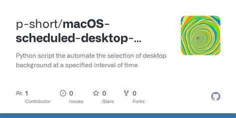 GitHub P Short MacOS Scheduled Desktop Background Changer Python