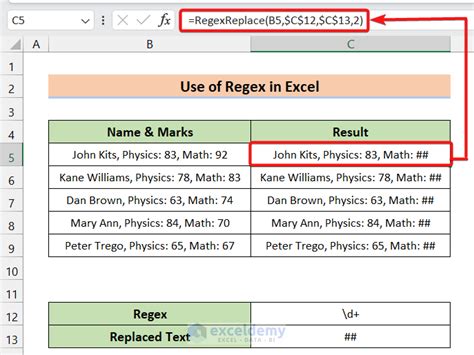 how to find and replace text using regex in excel exceldemy