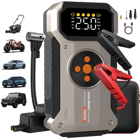 Jump Starter With Air Compressor Portable Jump Box 3000a Peak Car