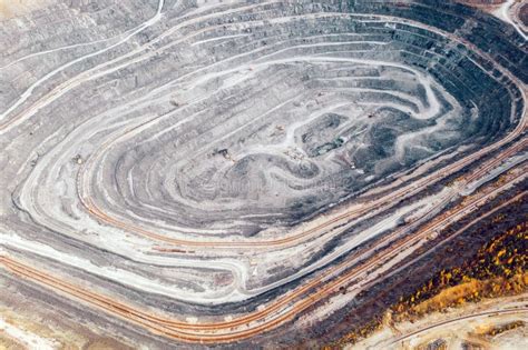 Opencast Mining Of Iron Ore Environmental Pollution Problems Stock