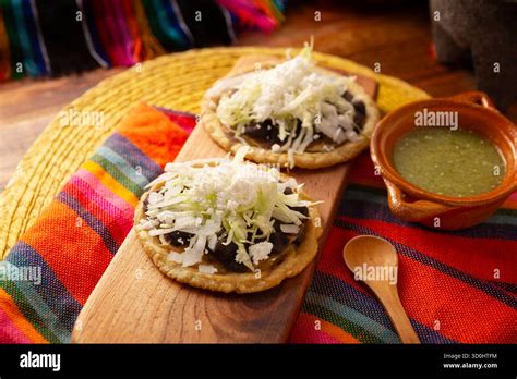 Sopes Mexican Typical Food Prepared With Flattened Fried Corn Dough