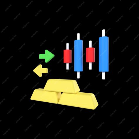 Premium Psd Gold Trading 3d Icon