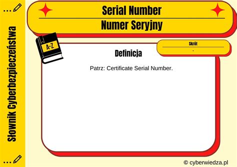 Serial Number Numer Seryjny CyberWiedza pl Cyberbezpieczeństwo bez tajemnic