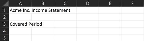 How To Create An Income Statement In Excel