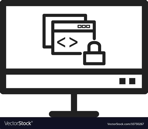 Secure Code Royalty Free Vector Image Vectorstock