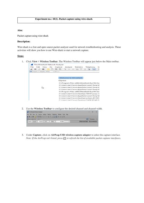 Cn Programs10 13 Useable Experiment No 101 Packet Capture