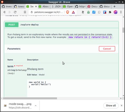 Rnode Web Api Openapi Swagger Rholang