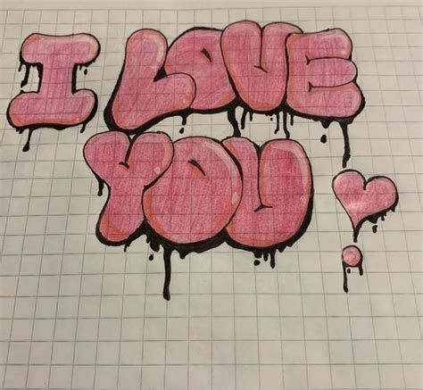 Grafitis Dibujos Letras Te Amo Te Quiero Escrito En Papel Teamo