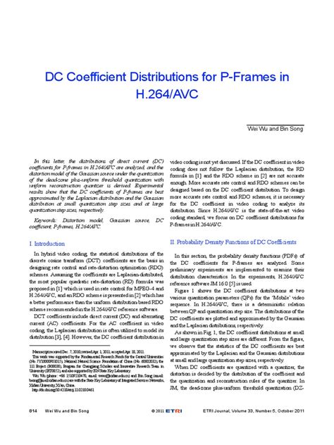 pdf dc coefficient distribution dokumen tips