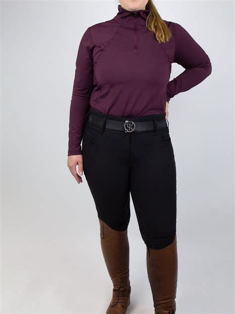 Curvy Line Alex Base Layer Wine European Equine