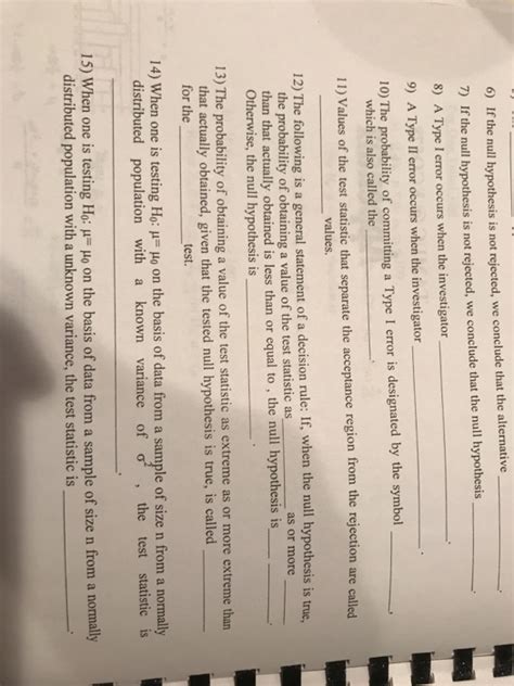 Solved If The Null Hypothesis Is Not Rejected We Chegg