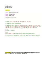 Assignment Code Docx Assignment Python Code Question Import Matplotlib Pyplot As Plt