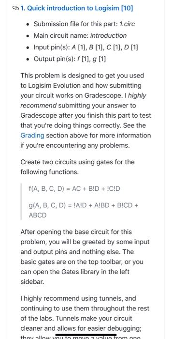 Solved 31 Quick Introduction To Logisim 10 • Submission