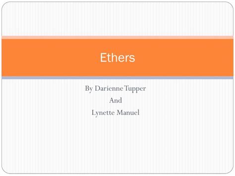 Ppt Ethers Powerpoint Presentation Free Download Id6085878