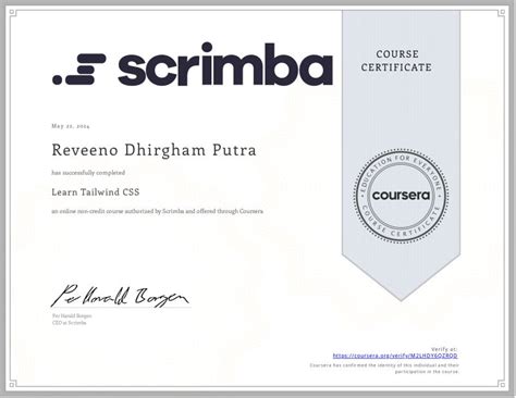 Reveeno Dhirgham Putra On Linkedin Tailwind Cousera Framework Frontendwebdeveloper