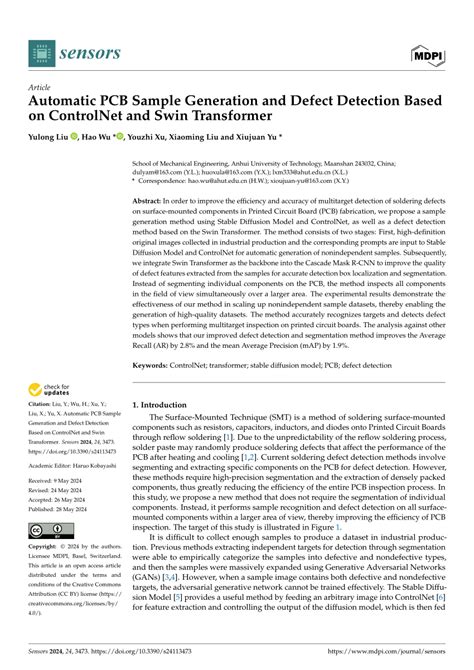 Pdf Automatic Pcb Sample Generation And Defect Detection Based On
