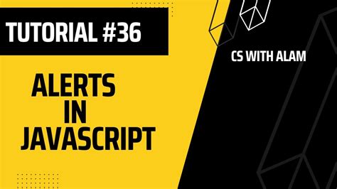 🚀 Alerts In Javascript Web Development Tutorial 36 Youtube
