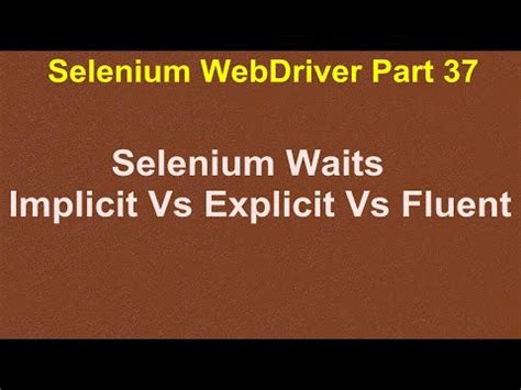 Automation Testing Insider Waits In Selenium WebDriver