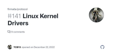 Linux Kernel Drivers · Issue 141 · Firmataprotocol · Github