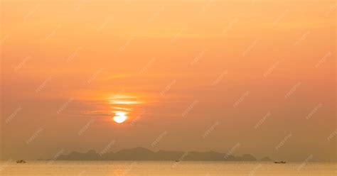 Premium Photo Beautiful Orange Beach Sea Sky Sunset Wallpaper