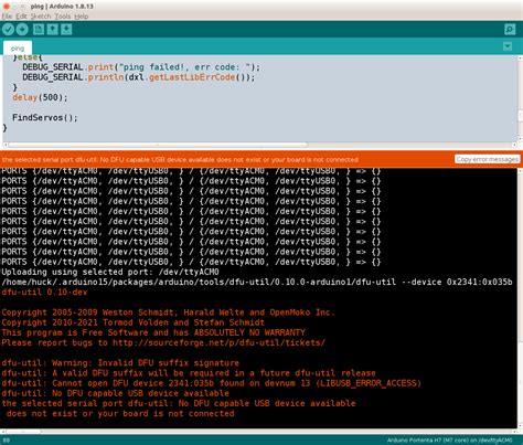 Trouble Portentamkr Shield Dynamixel Arduino Robotis