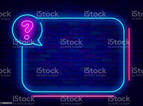 물음표가 있는 빈 프레임입니다 퀴즈 네온 템플릿입니다 경쟁 및 시험 개념 벡터 스톡 일러스트 물음표에 대한 스톡 벡터 아트 및 기타 이미지 Istock