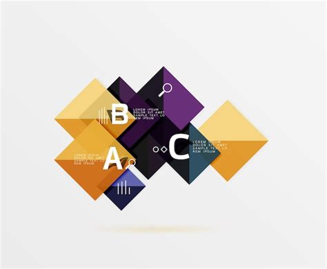 Premium Vector Geometric Square And Triangle Template Vector Template Background For Workflow